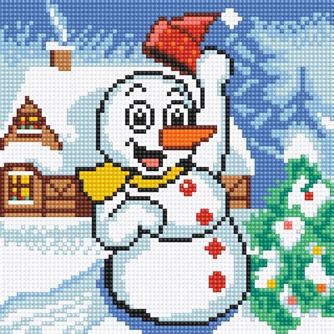 Веселый снеговик — Алмазное Хобби