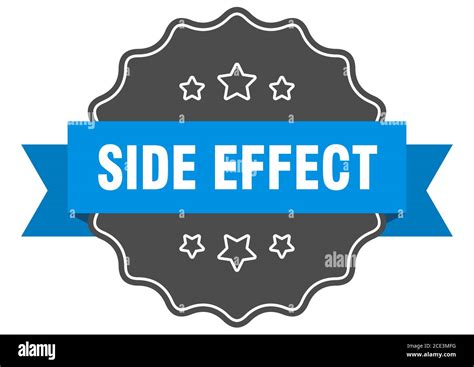 Side Effect Label Side Effect Isolated Seal Retro Sticker Sign Stock