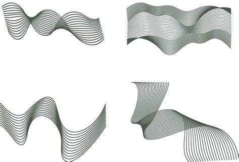 Abstract Wavy Line Set Isolated On White Background Vector Illustration Vector Art At