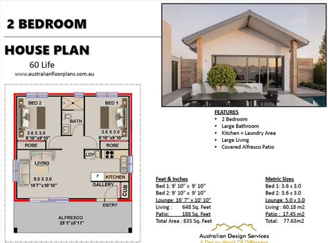 2 Bedroom House Plan 700 Sq Feet Or 65 M2 2 Small Home Design