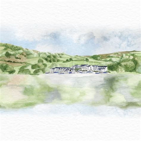 Watercolour Wedding Venue Illustrations — Kate Hall Design