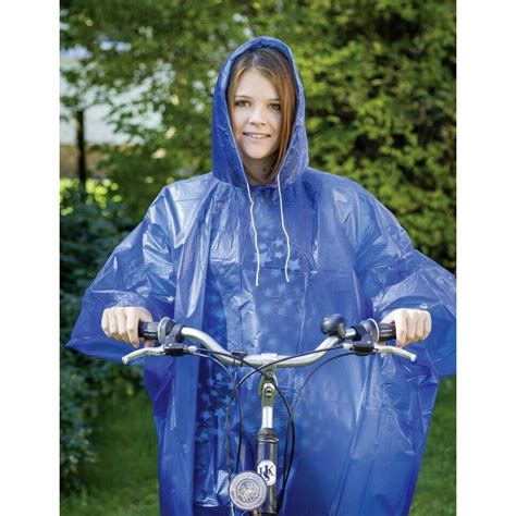 Beclen Harp Raincoat Adult Hooded Rain Poncho Waterproof Blue