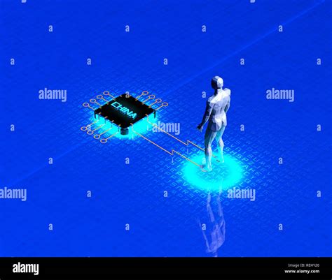 Chinas Electronic Chip Technology Network Data Transmission And