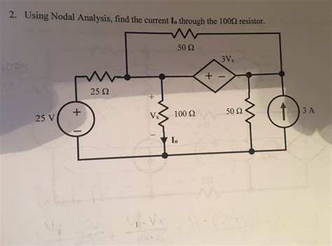 Solved Using Nodal Analysis Find The Current Io Through The