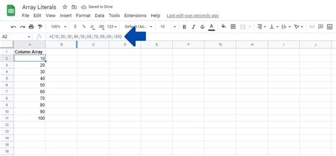 How To Create Arrays In Google Sheets