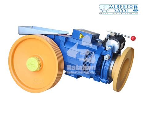 موتور گیربکس ساسی فلکه 56 Sassi Leo 55 Kw Vvvf 1ms گروه صنعتی بالابان