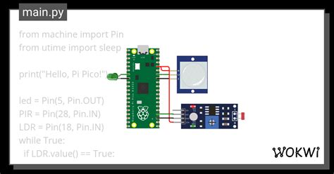 Mostion Light On Micropython Wokwi Esp32 Stm32 Arduino Simulator