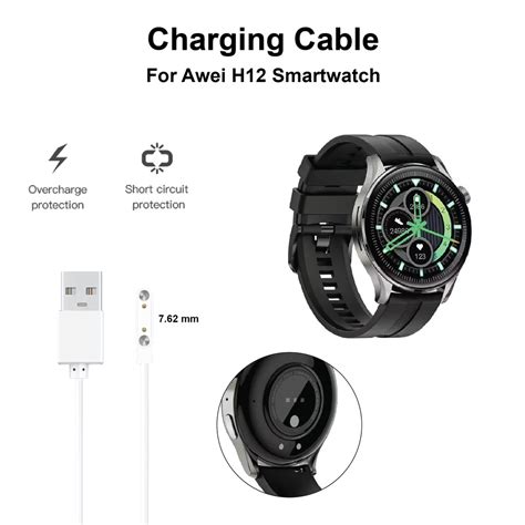 Usb Charger For Awei H12 Smartwatch Charging Cable Pengecas Jam Shopee Malaysia