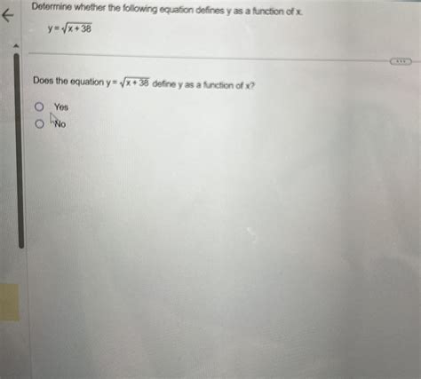 Solved Determine Whether The Following Equation Defines Y