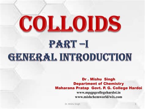 Colloids Part 1 General Introduction Pdf