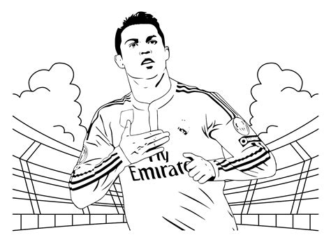 Cristiano Ronaldo Coloring Pages Free Printable Templates