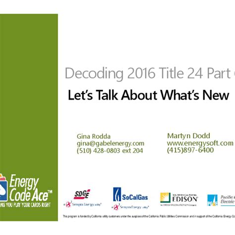 Energy Code Ace Download Handout