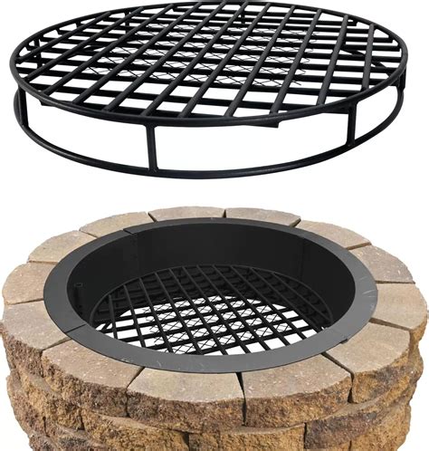 Febtech 295 Round Fire Pit Grate With Ember Catcher For Camping Fire