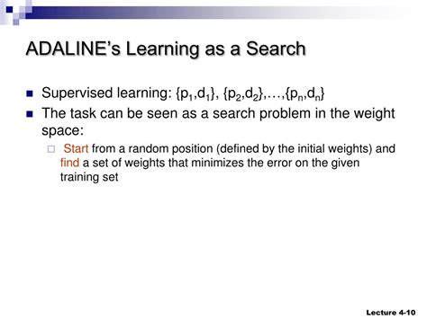 Ppt Neural Networks Lecture 4 Least Mean Square Algorithm For Single