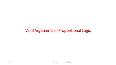 Valid Arguments Pptx Chemistry Science