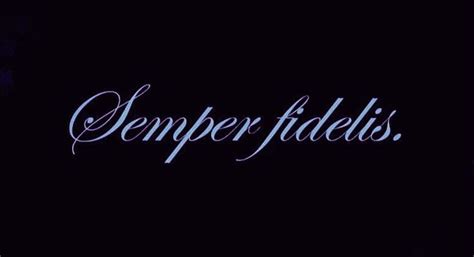 Semper Fidelis In Cursive On Black Background
