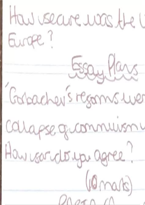 Summary Cie Essay Plans History Igcse History Stuvia Uk