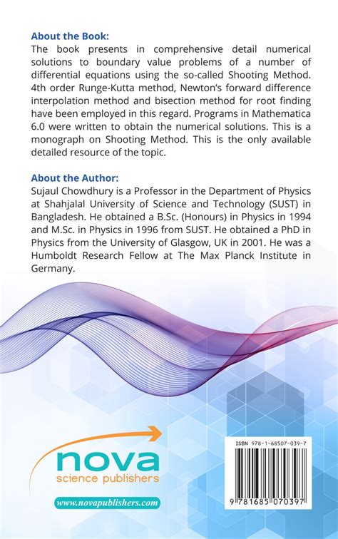 Numerical Solutions Of Boundary Value Problems With So Called Shooting Method Nova Science