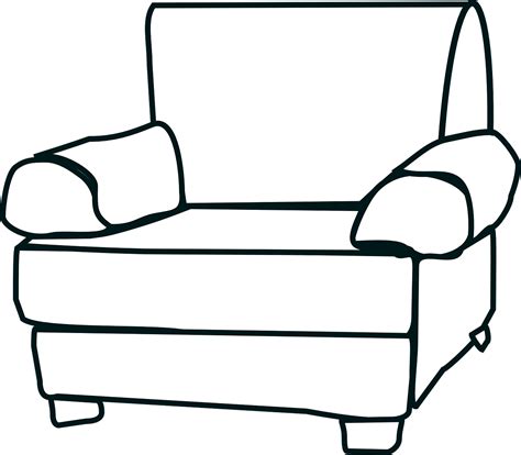 Armchair Clipart Black And White