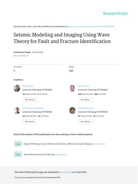 Seismic Modeling And Imaging Using Wave Theory For Fault And Fracture