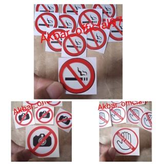 Jual Stiker Dilarang Foto Sticker Dilarang Merokok Dilarang Pegang Shopee Indonesia