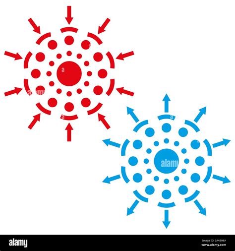 Directional Flow Diagram Red And Blue Concept Abstract Connection Vector Circular Dynamic