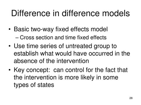 Ppt Two Way Fixed Effect Models Difference In Difference Powerpoint Presentation Id 1243054