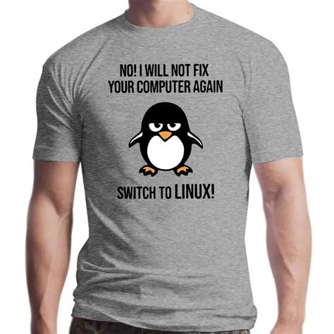 เสื้อยืด พิมพ์ลาย Swith To Linux Angry Tux Penguin สไตล์แฟชั่น สําหรับ