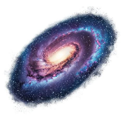 Cosmic Spiral Galaxy Illustration In The Universe On Isolated Background Stock Image Image Of