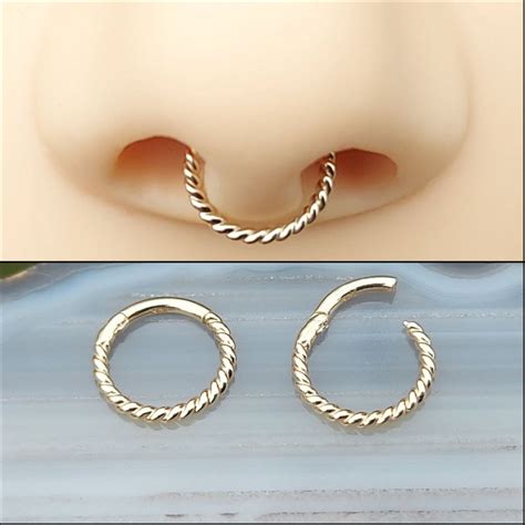 Septum Piercing 14k Gold Septum Ring Septum Piercings Septum Piercing
