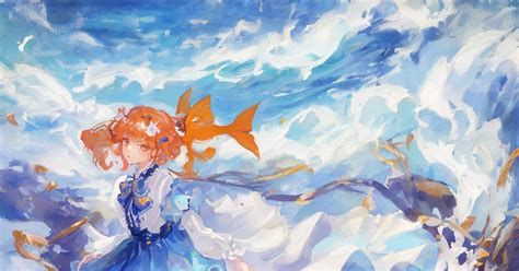 Ai Generated Illustration Ai Ai Generated 少女与鱼与雨 Pixiv