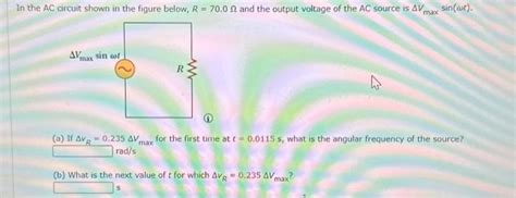 Solved AC circuit shown in the figure below R 70 0Ω and the Chegg com
