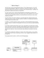 Project Docx CMSC Project The First Project Involves Benchmarking The Behavior Of