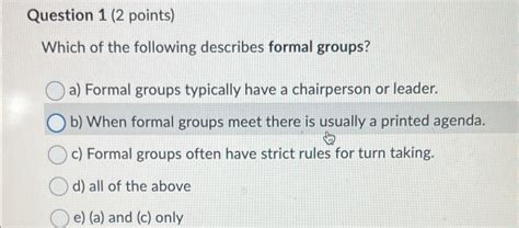 Solved Question 1 (2 ﻿points)Which of the following | Chegg.com