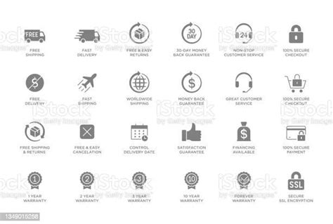 전자 상거래 온라인 쇼핑 라인 아이콘 세트 현대 그래픽 디자인 개념 간단한 윤곽 요소 컬렉션 아이콘에 대한 스톡 벡터 아트 및 기타 이미지 Istock