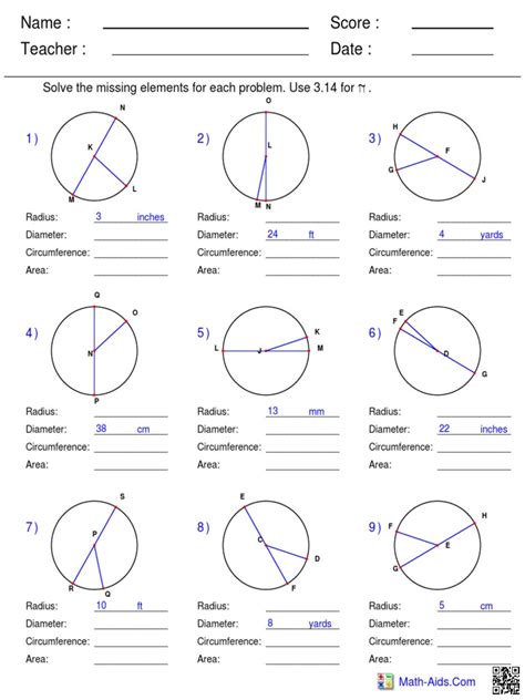 Solving Geometry Word Problems Involving Circles Calculating Radius
