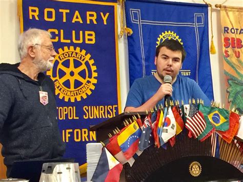 Congratulations To Ben Rotary Club Of Sebastopol Sunrise