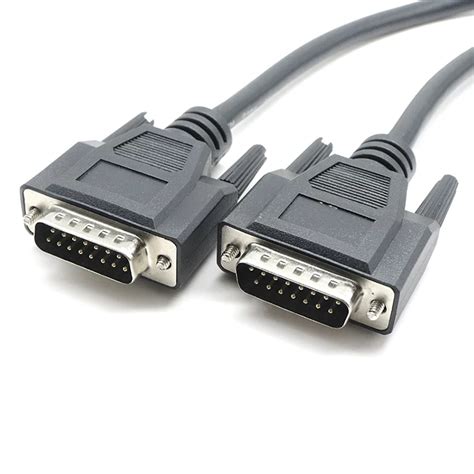 China Wholesalers Db15 Male To Male Rs232 Serial Extension Cable Factory Db15 15pin Serial Port