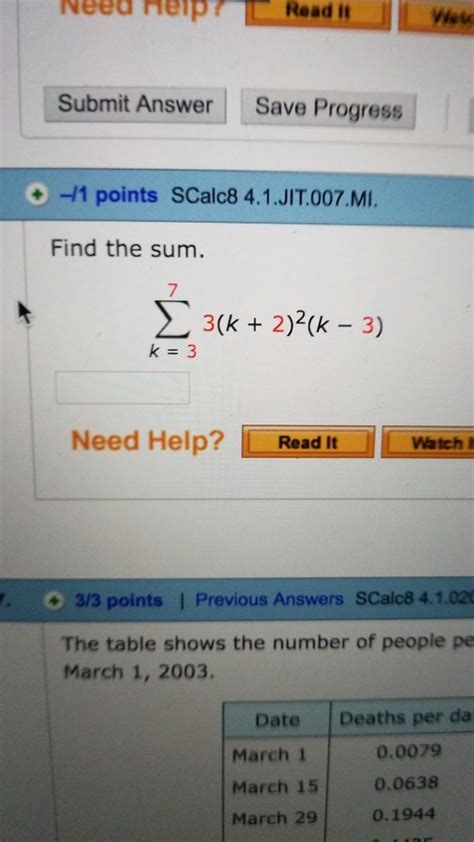 Solved O Points Previous Answers SCalc JIT Chegg Com