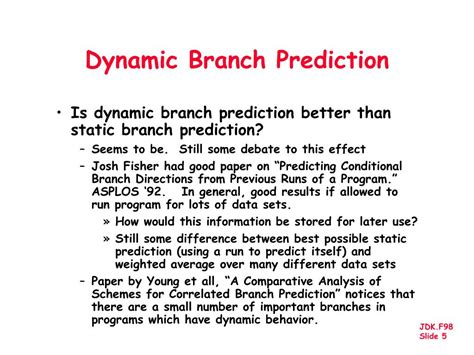 PPT Lecture Branch Prediction Dependence Speculation And Data Prediction PowerPoint
