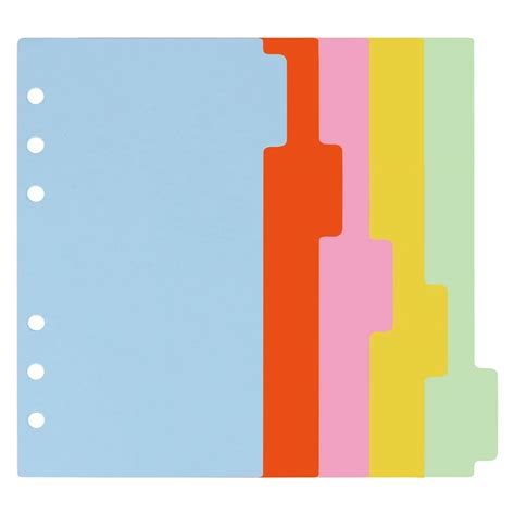10 Sets A6 Subject Dividers Paper Sheet Punched File Card Dividerstabbed Divider For Notebook 10 Sets A6 Subject Dividers Paper Sheet Punched File Card Dividerstabbed Divider For Notebook