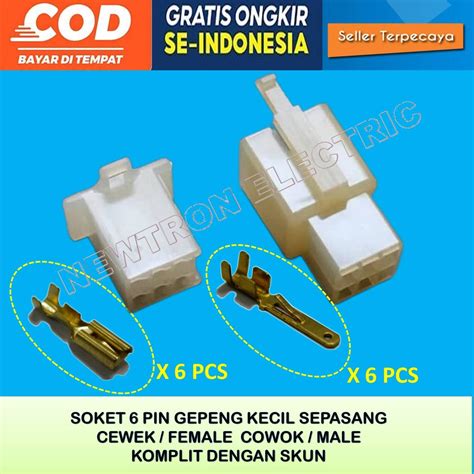 Jual Soket Pin Soket Konektor Socket Connector Kabel Gepeng Kecil Bahan Nilon Tahan Panas Buat