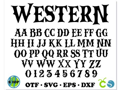 Western Font Otf Western Font Svg Cricut Western Letters S Inspire