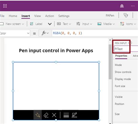 Pen Input Control In Power Apps