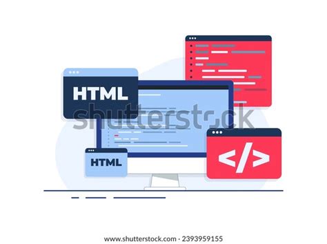 Coding Programming Software Interface On Window Stock Vector Royalty Free 2393959155