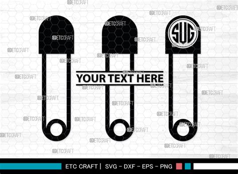 Safety Pin Monogram Safety Pin Svg Graphic By Pixel Elites · Creative