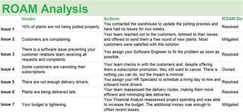 Project Management Artifacts With Examples Project Risk Execution