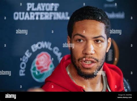 Ohio State Linebacker Cody Simon Talks To Media On Sunday Dec 29 2024 In Los Angeles Ahead