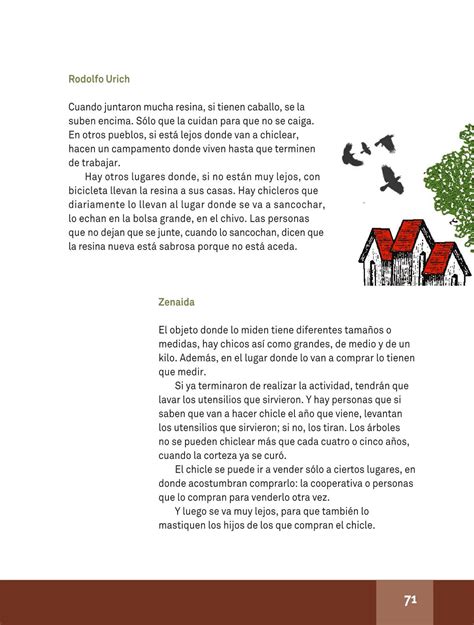 Español libro de lectura Cuarto grado Online Página de Libros de Texto Online