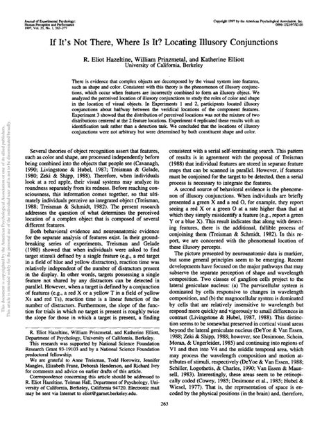 If Its Not There Where Is It Locating Illusory Conjunctions